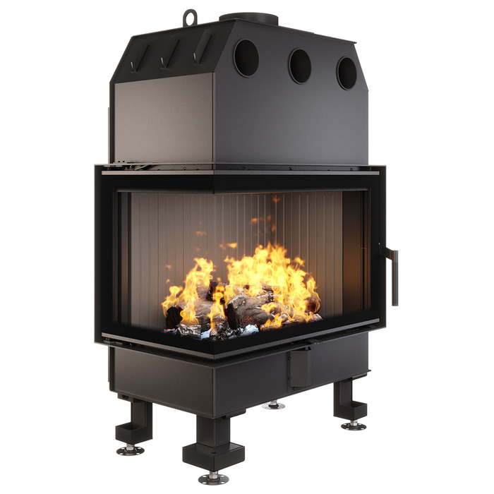 Камінна топка кутова SAVEN Energy 75х50х47L Black (15,1 kW) ECO купити