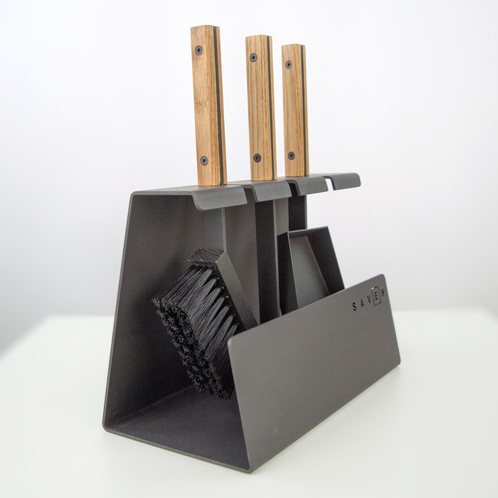 Fireplace tools set SAVEN Set 2 S white