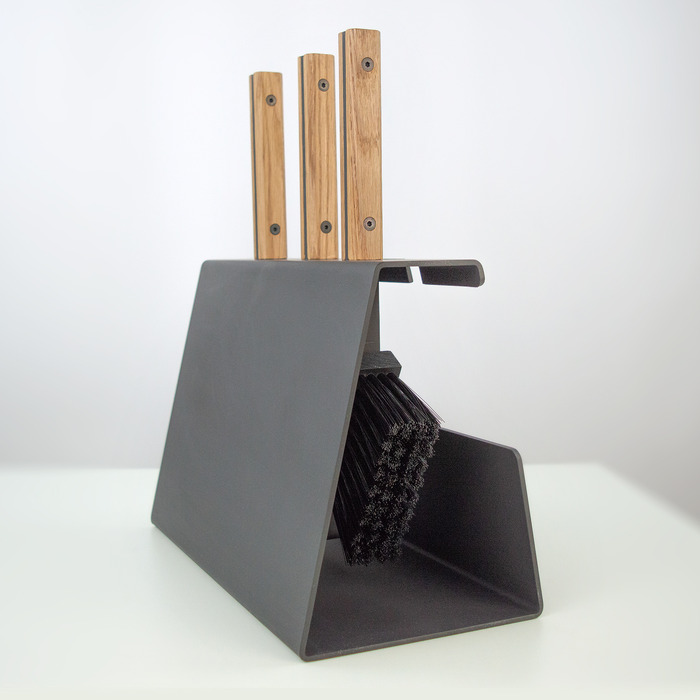 Fireplace tools set SAVEN Set 2 S white