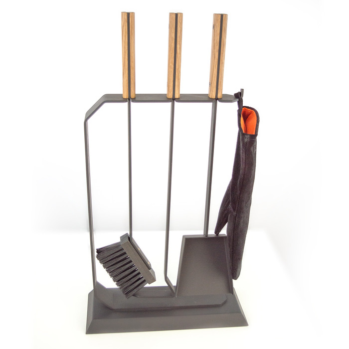 Fireplace tools set SAVEN Set 6 L white