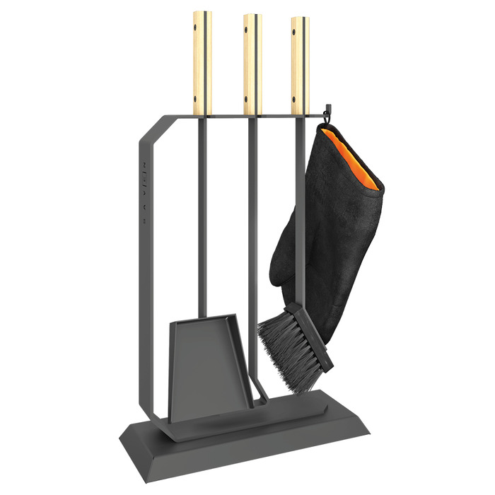 Fireplace tools set SAVEN Set 6 L white