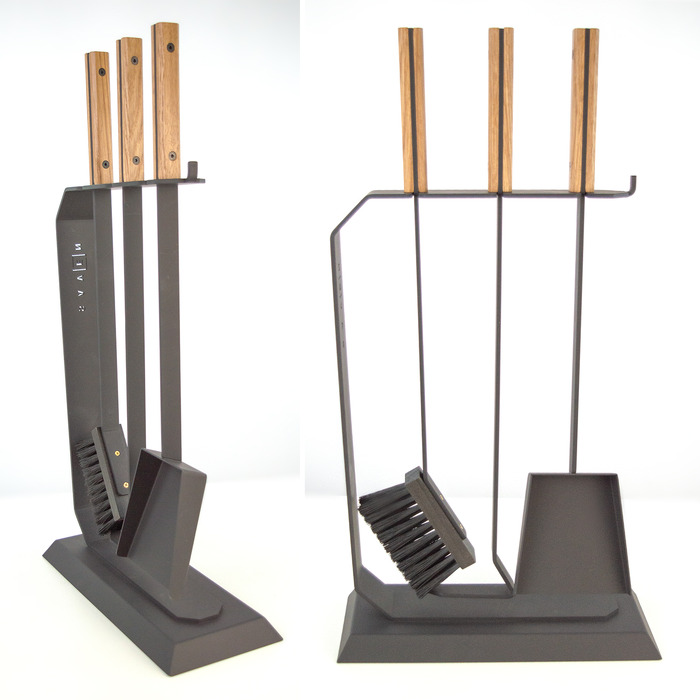 Fireplace tools set SAVEN Set 6 L white